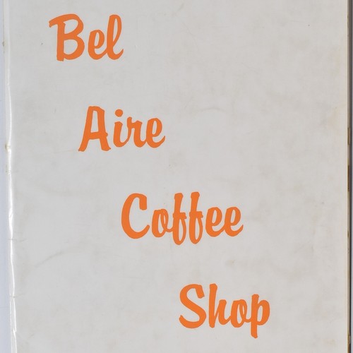 Vintage 1978 Bel Aire Coffee Shop Plaza Restaurant Menu Napa Valley ...