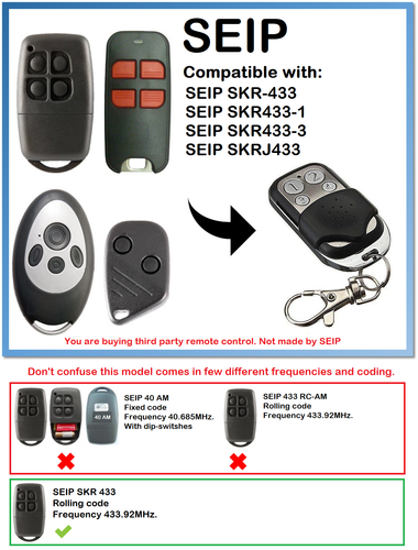 SEIP RP60A, TM50, TM60, TM80, TS75, TS100, SE 1300 TS Compatible Remote ...