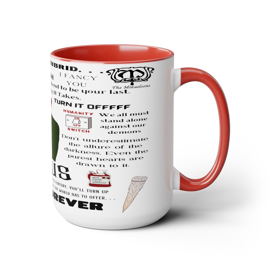 Klaus Mikaleson Quotes Gift Mug for TVD Fan Two Tone Coffee Mug 15oz | eBay