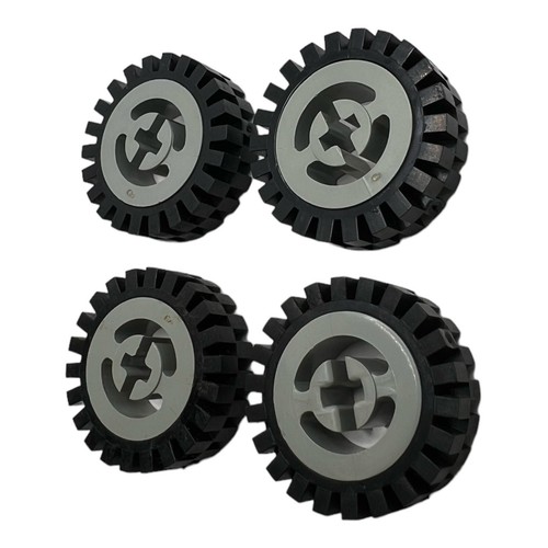 C Lego Lot 4 Split Axle Wheel w/ Offset Tread 3482c01 24mm x 8mm 8855 ...
