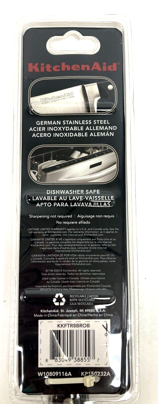 New KitchenAid 8”/205mm German Stainless Steel Dishwasher Safe Bread ...