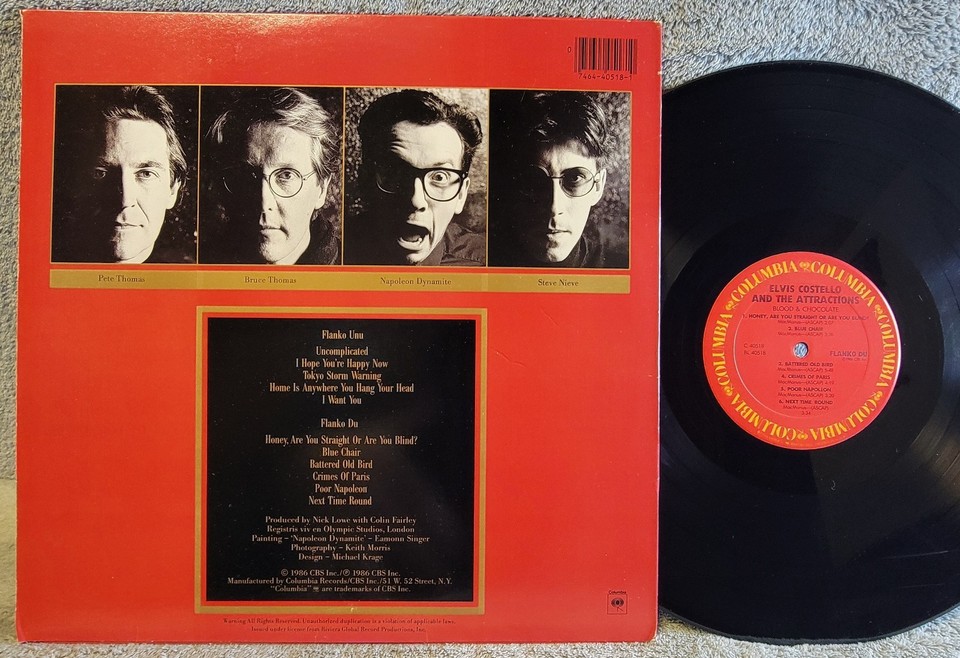 Elvis Costello - Blood & Chocolate - OG 1986 LP - New Wave Rock | eBay