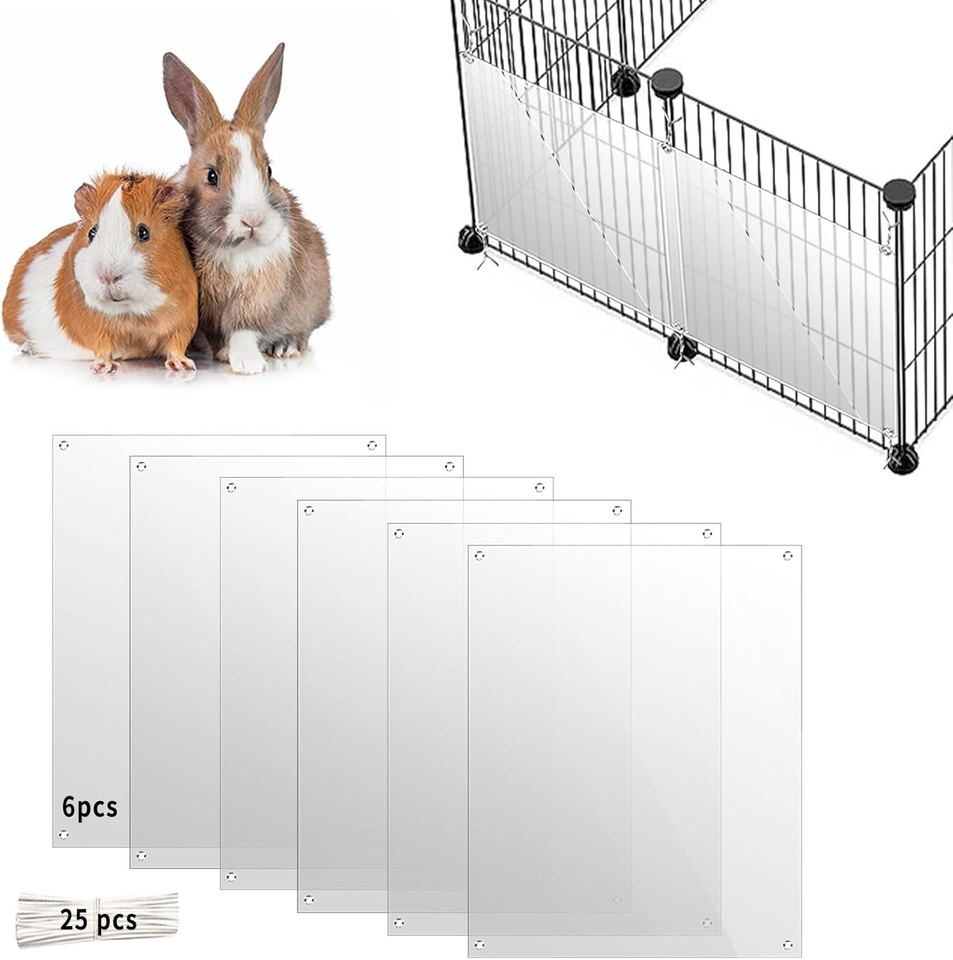 6 Pack Rabbit Urine Guard for Cage, 10'' x 8.2'' Pet Liner Protection ...