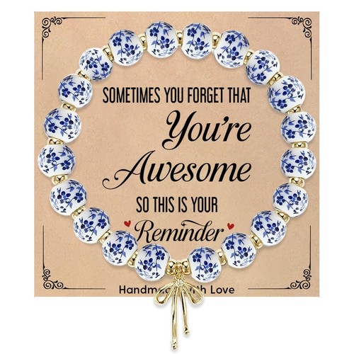Friendship Bracelets Inspirational Gifts Bracelets for Women Beads Bow ...