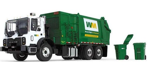 Mack TerraPro w/ Side Load Refuse Truck Trash Carts Waste Management 1: ...