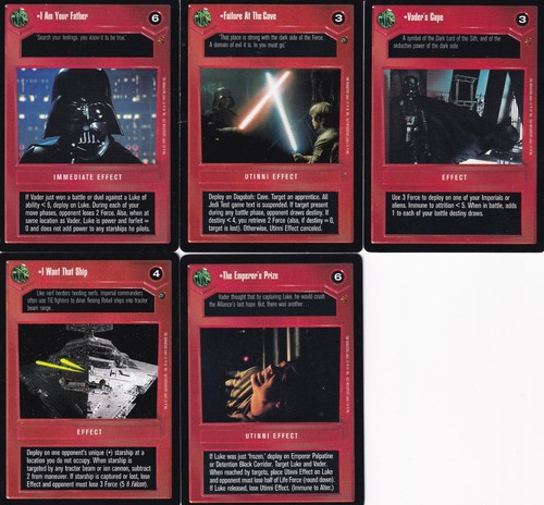 1997 DECIPHER STAR WARS CCG 10 CARD LOT. | eBay