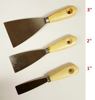 SET OF 3 PIECE SCRAPER 1" 2" 3" MULTI PURPOSE PAINT WALLPAPER STRIPPER ...