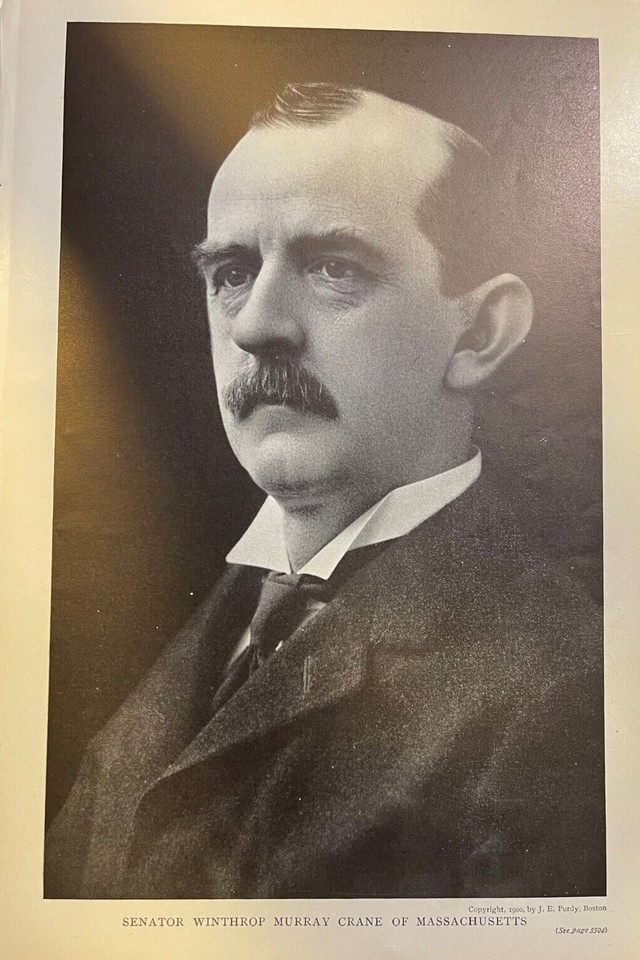1904 Vintage Magazine Illustration Winthrop Murray Crane Massachusetts ...