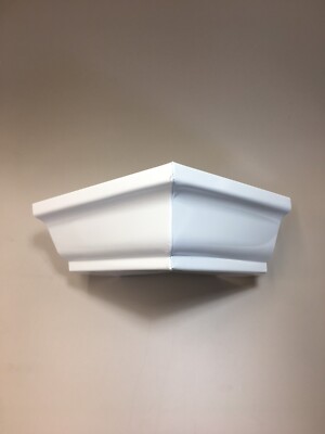 Gutter Box Miter 5" OUTSIDE Corner 90 ° - High Gloss White - 5K Gutter ...