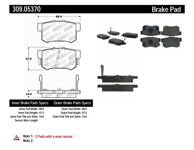 StopTech Performance for 00-09 Honda S2000 / 92-07 Accord / for 04-10 ...