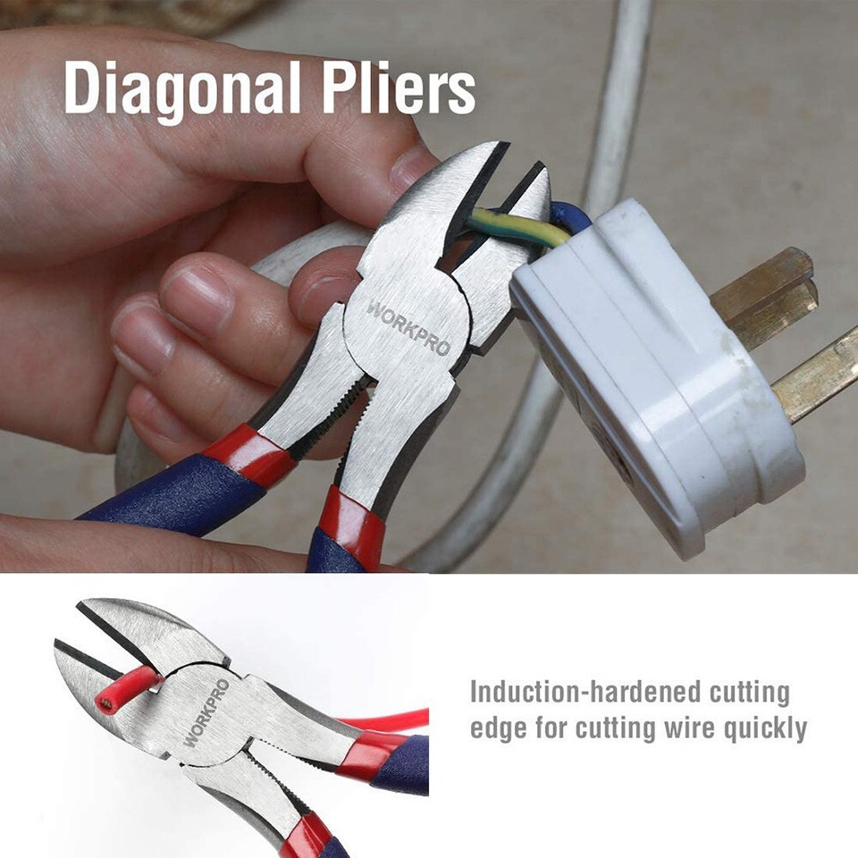 Long Nose Linesman Plier Diagonal Plier Adjustable Wrench Large Plier ...