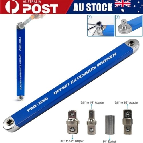 Universal Extension Wrench Set Offset Ratchet Spanner Extender Adapters ...
