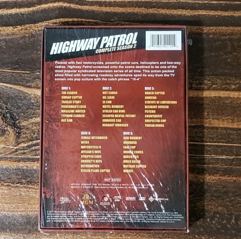 Highway Patrol: the Complete Season Two 2 - (DVD) - NEW** Sealed! RARE ...