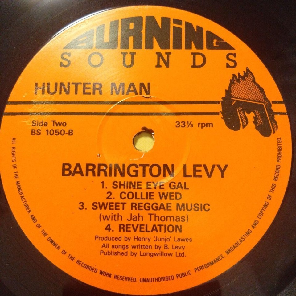 Barrington Levy Hunter Man Vinyl LP Reggae Usage: Side 1 & 2 331/3 RPM | eBay
