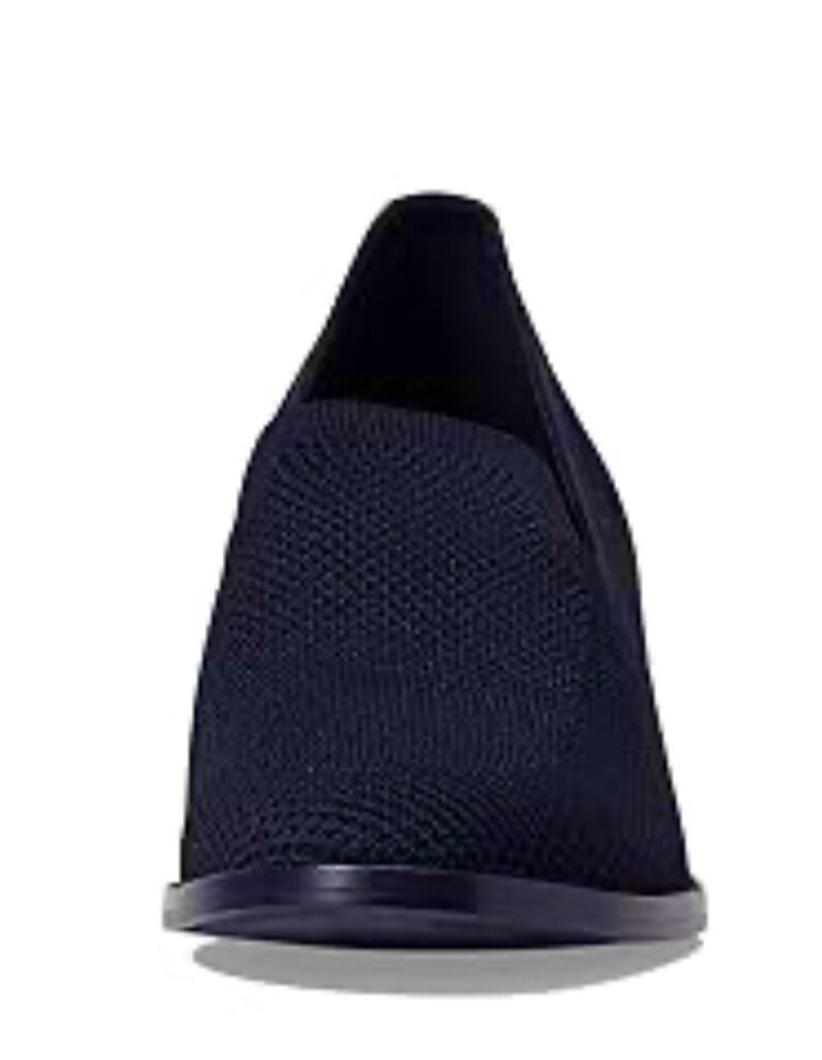 New Eileen Fisher Dern Navy Stretch Knit Loafer Pumps $210 | eBay