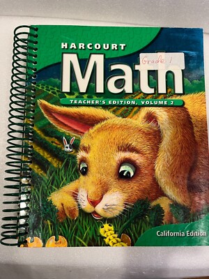 Harcourt Math Grade 1 Teacher's Edition, Volume 2 - California Edition ...