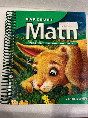 Harcourt Math Grade 1 Teacher's Edition, Volume 2 - California Edition ...