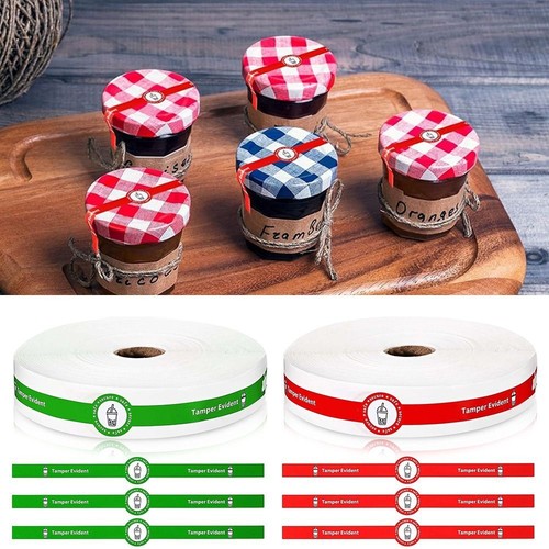 100PCS Paper Seal Labels Long Stripe Safe Secure Tag Bakery Cafe | eBay ...