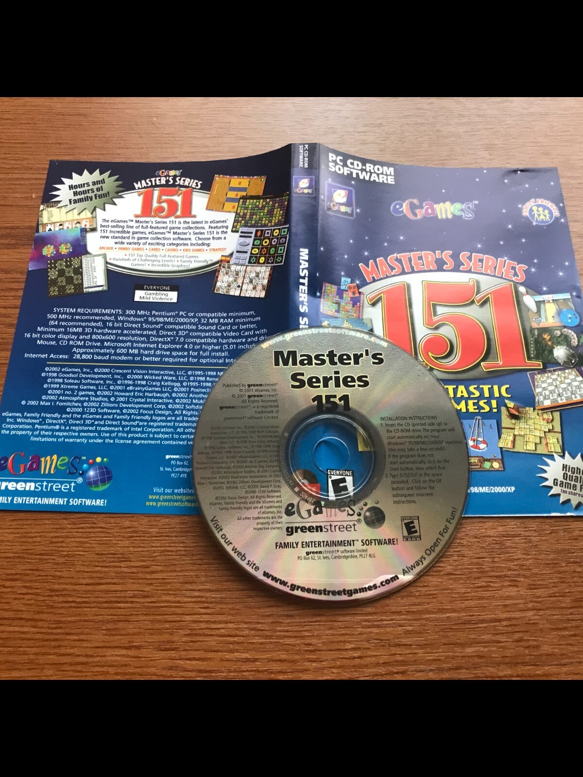 PC CD-ROM SOFTWARE,MASTER'S SERIES 151 GAMES.DISC+INSERT ONLY. | eBay