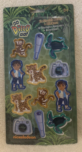 12 Pc Nickelodeon GO DIEGO GO Stretch Bands & Stickers Age 6+ - NIP ...