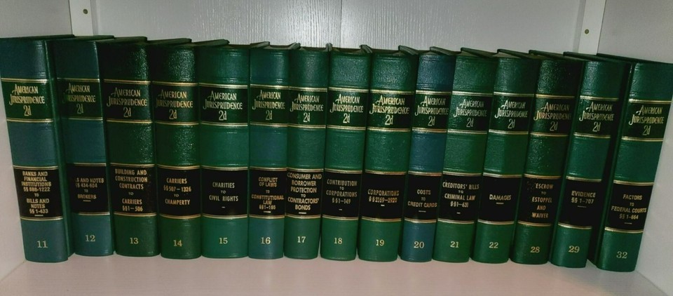 American Jurisprudence 2d State and Federal law books Choose your ...