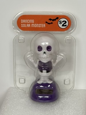 New Vintage ! Solar Powered Dancing Purple Halloween Skeleton | eBay