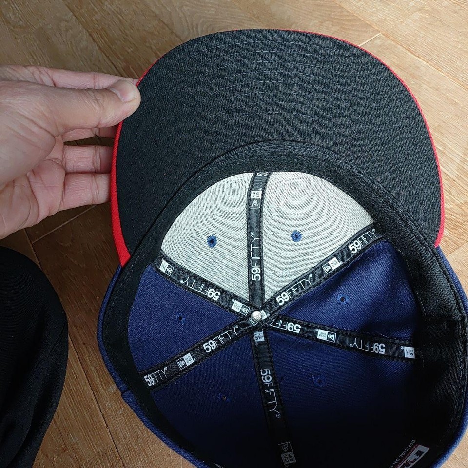 NEW ERA 2013 Indians Postseason Cap Large Navy/Red MLB Baseball Hat | eBay