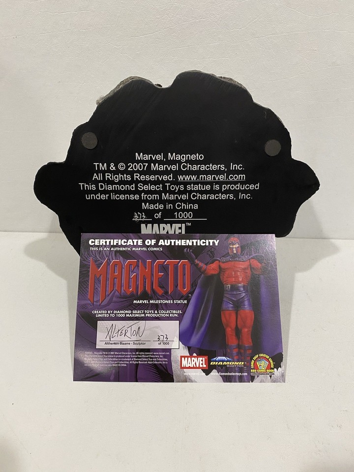 Diamond Select Toys Marvel Milestones Statue Magneto LN/Box w/COA #373/ ...