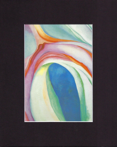 8X10" Matted Print Art Georgia O'Keeffe Picture: Music, Pink & Blue II ...