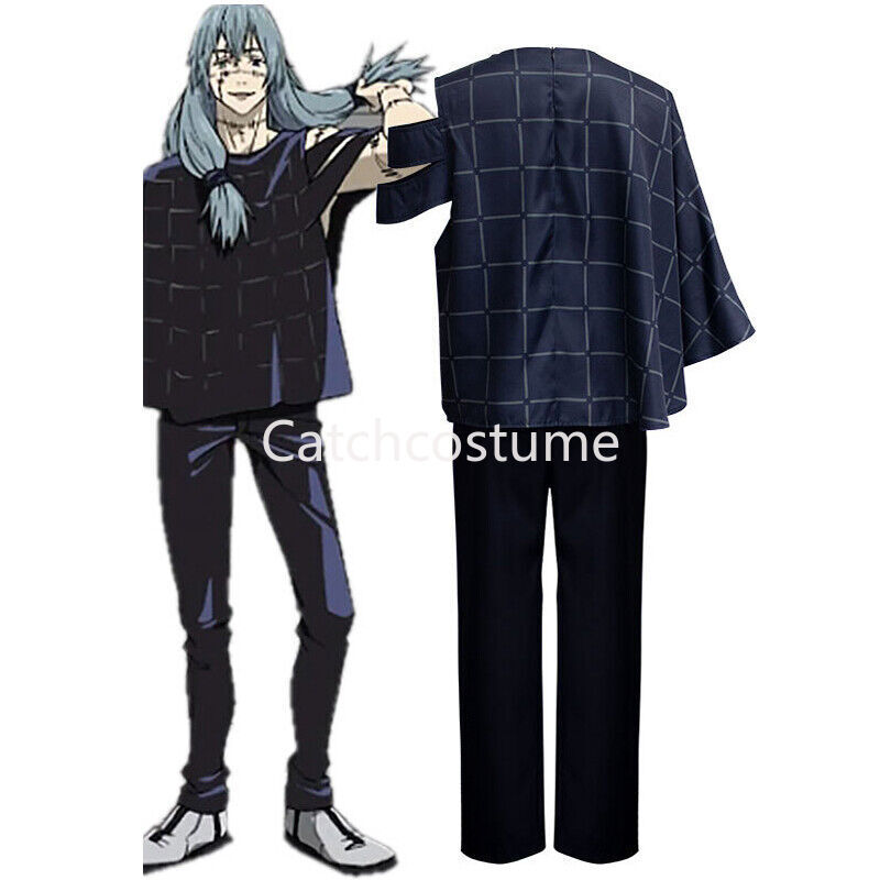 Anime Jujutsu Kaisen Mahito Cosplay Costume Wig Top Pants Set Halloween ...