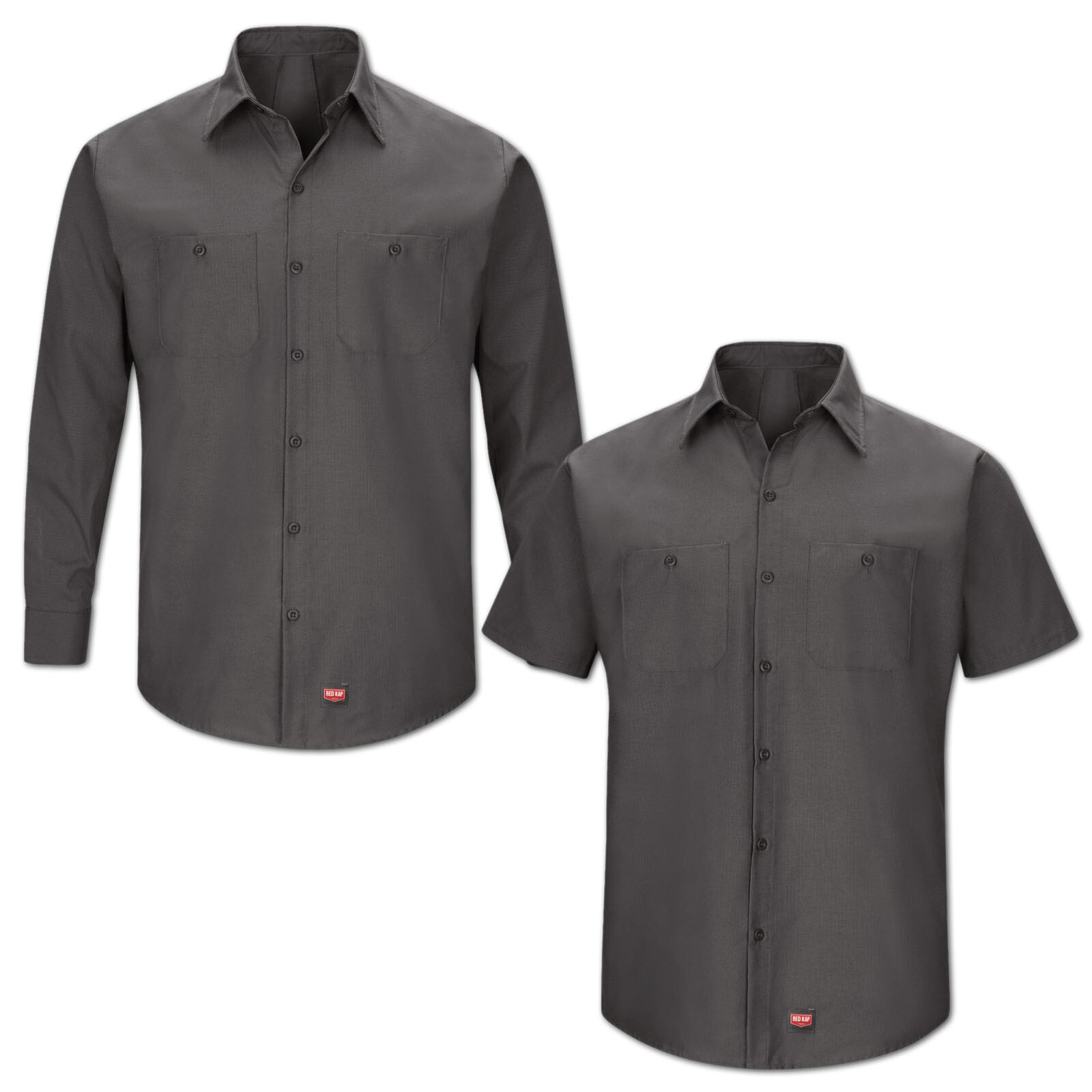 Red Kap Men's Work Shirt Mimix Button Up 2 Pocket Industrial Uniform ...