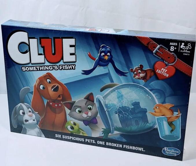 Clue Somethings Fishy Hasbro Board game Pet Edition for sale online | eBay
