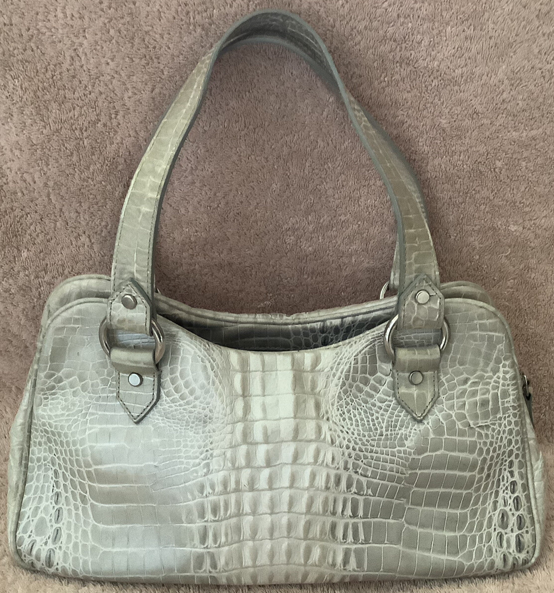 Wilson Leather Alligator Pelle Studio Bag Purse Itali… - Gem