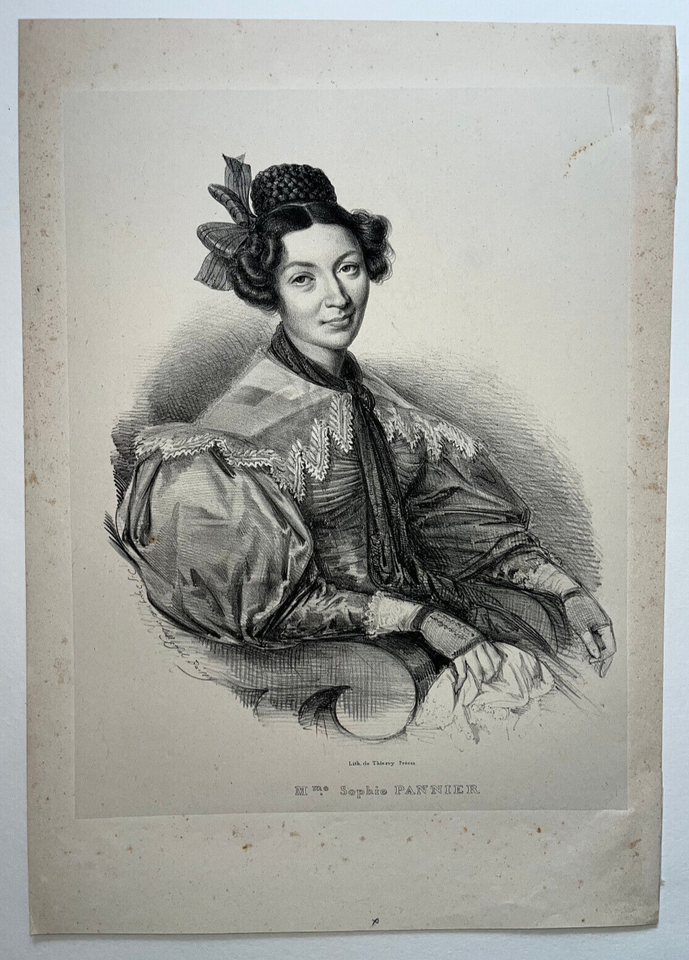 Mme SOPHIE PANNIER Portrait LITHOGRAPHIE Thierry JULIEN BOILLY XIX° | eBay