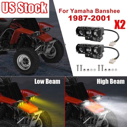 For Yamaha Banshee 350 LED Headlight light With Switch Wire Harness ...
