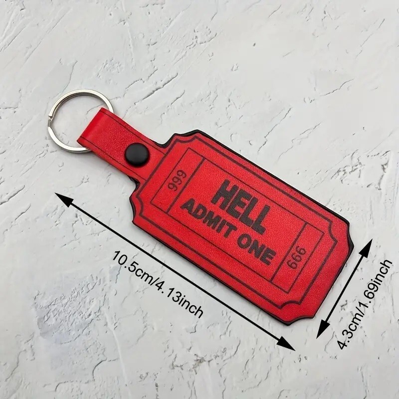 GOTH CULT COLLECTABLE TICKET TO HELL ADMIT ONE KEYRING, BN, FREE UK ...