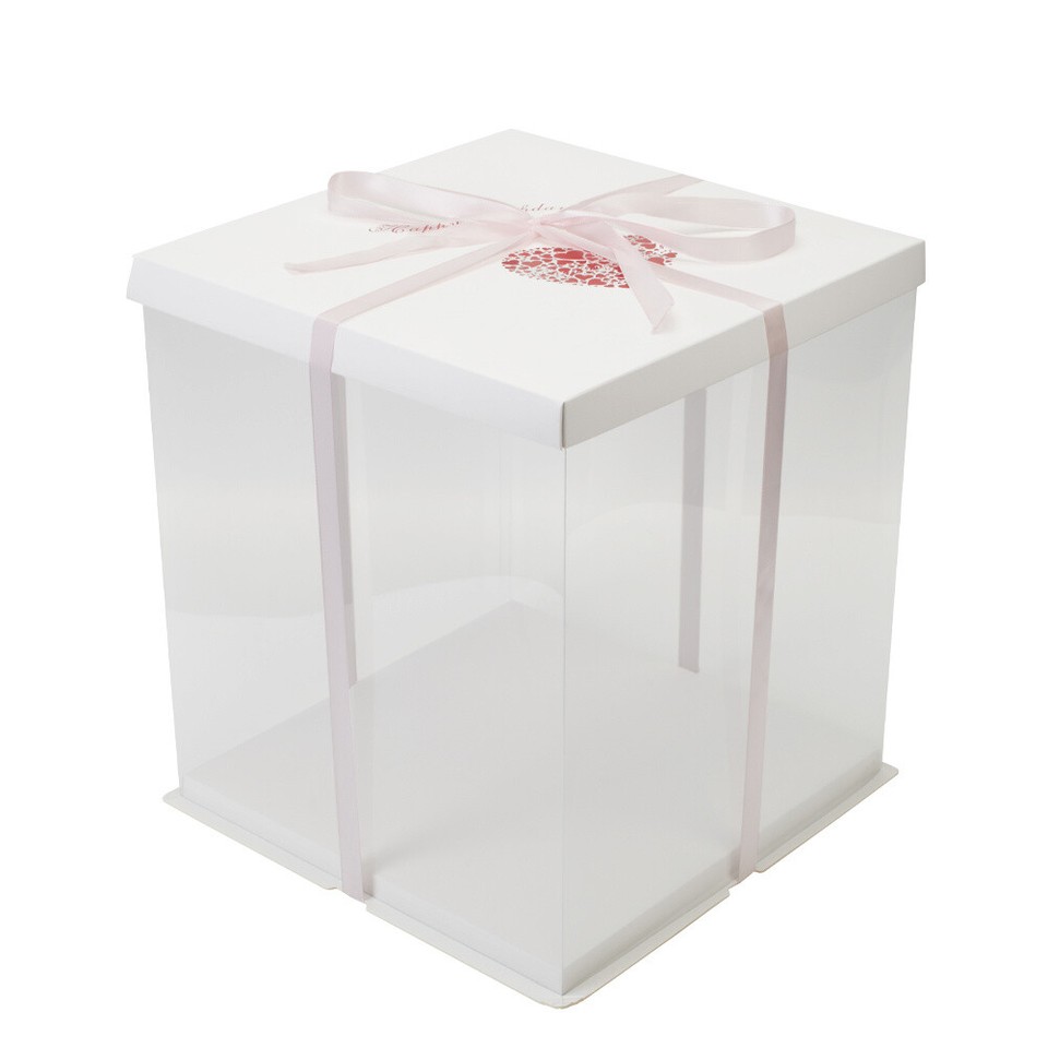 Large Clear PVC Gift Boxes Cake Dessert Packaging Transparent Box ...