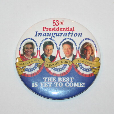 1996 Clinton & Gore President Campaign Button Political Pinback Pin ...