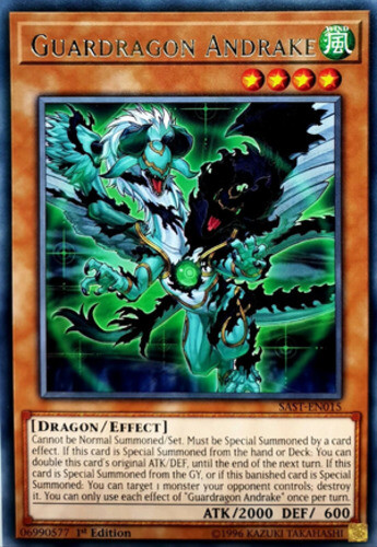 3 x Guardragon Andrake - SAST-EN015 - Rare - 1st Edition Near Mint ...