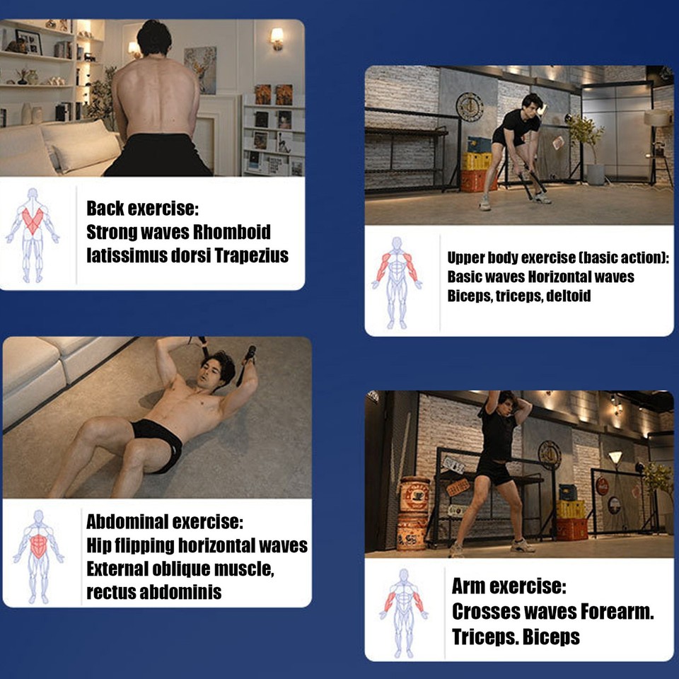 Workout Ropes For Home Gym Exercise Rope Workout Equipment Heavy Rope ...