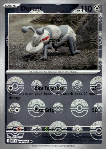 Durant (Poke Ball Pattern) Uncommon SV: White Flare 070/086 NM | eBay