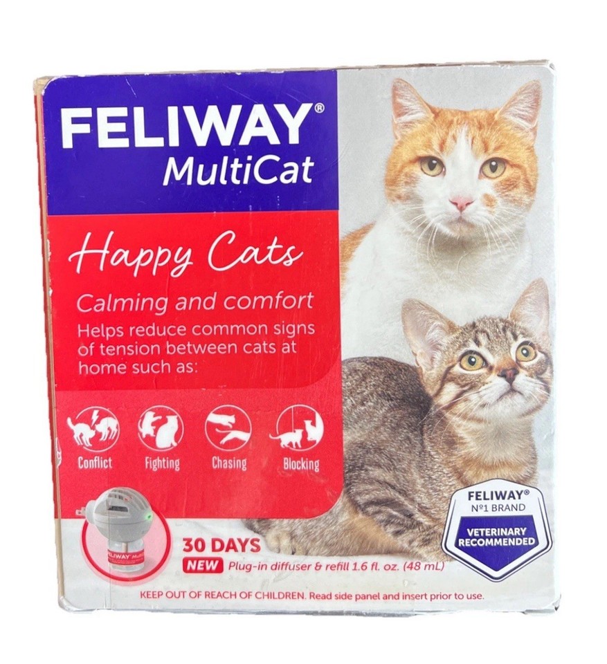 FELIWAY MULTICAT HAPPY CATS CALMING & COMFORT DIFFUSER 30 DAYS STARTER ...