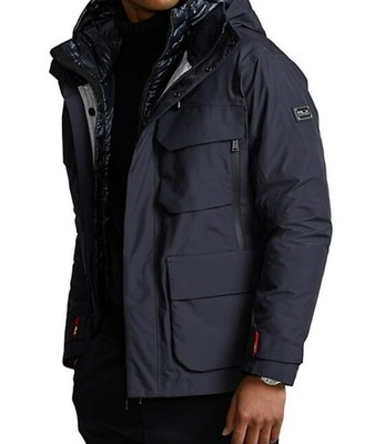 Ralph Lauren RLX Patterson 3 in 1 Down Hooded Utility Tactical Black ...