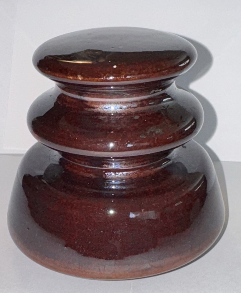 Vintage PINCO Brown Porcelain Multi-Skirt Power Line Insulator | eBay
