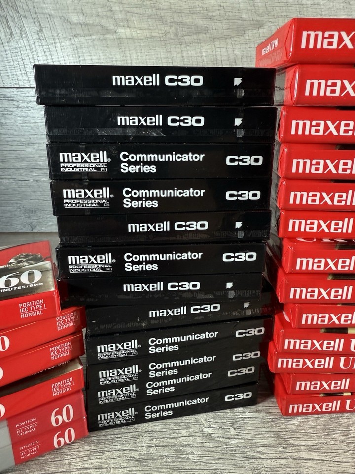 Maxwell UR 90 60 C30 Minute Bundle Of 45 Blank Audio Cassette Tapes New ...
