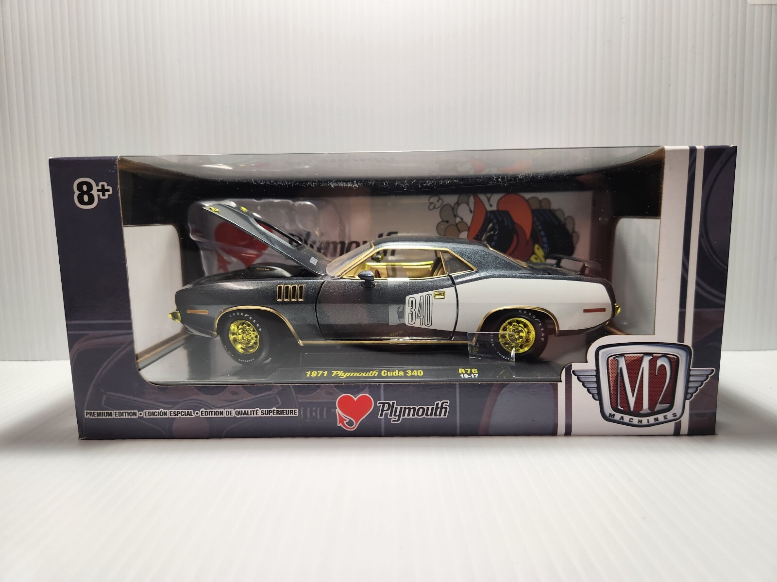 M2 MACHINES 1971 PLYMOUTH CUDA 340 R76 19-17 1:24 CHASE | eBay