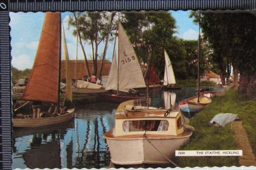 Vintage Postcard Norfolk Broads Hickling The Staithe | eBay