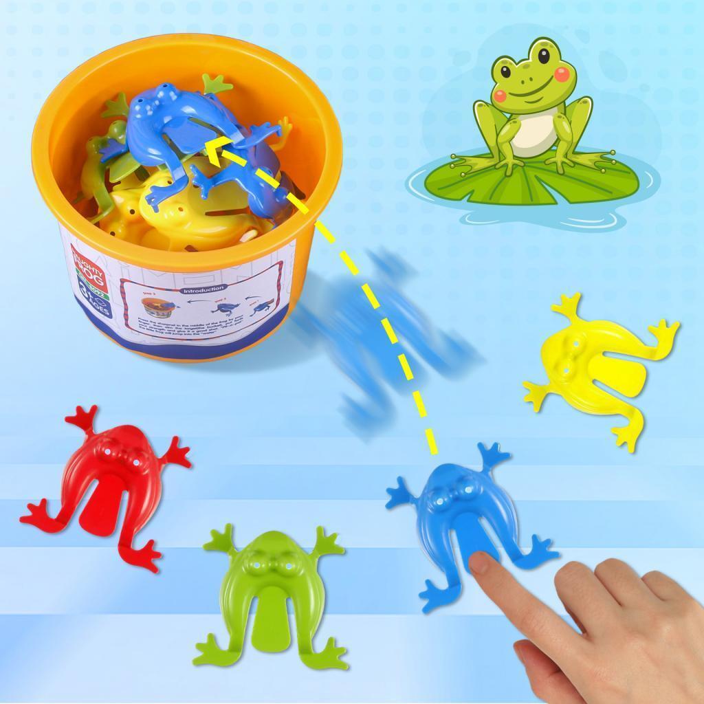 12pieces Assorted Jumping Frog Toy with Bucket Game Kids Party Favors ...
