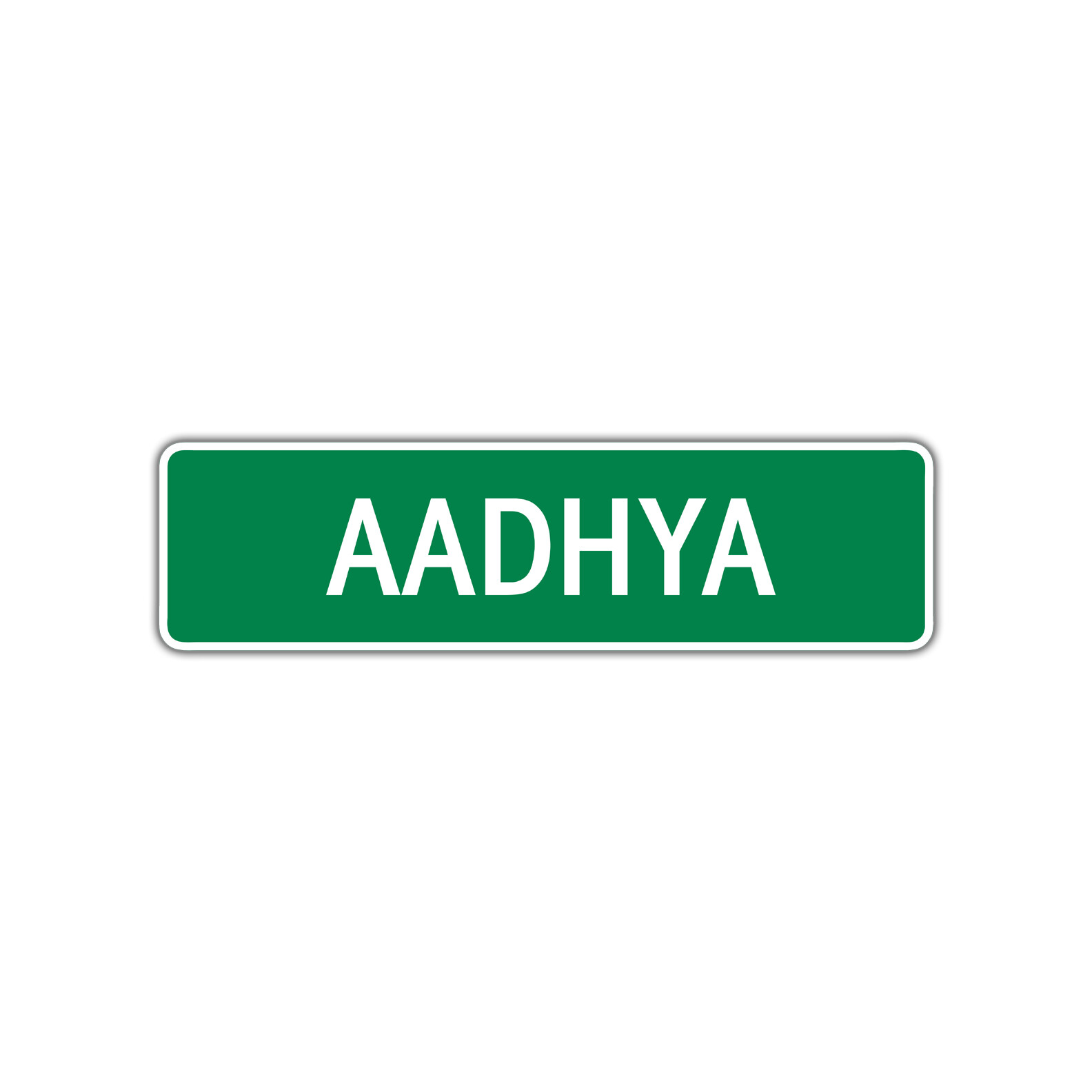 Aadhya Girls Name Letter Label Printed Art Decor Novelty Aluminum Metal ...