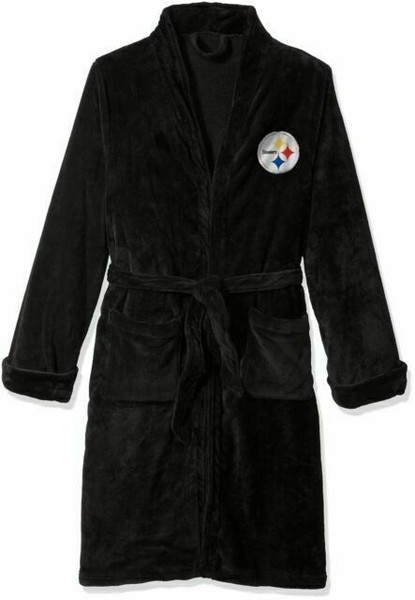 The Northwest Company NFL Men's Silk Touch Lounge Robe - Black, Size L ...